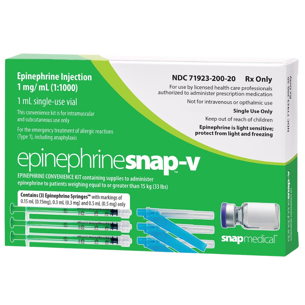 Epinephrine Snap-V Epinephrine 1 mg / mL (1:1000) Injection 1 mL ...