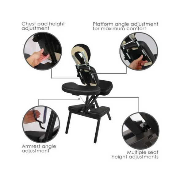 Earthlite Stronglite MicroLite Portable Massage Chair Package - Medical ...